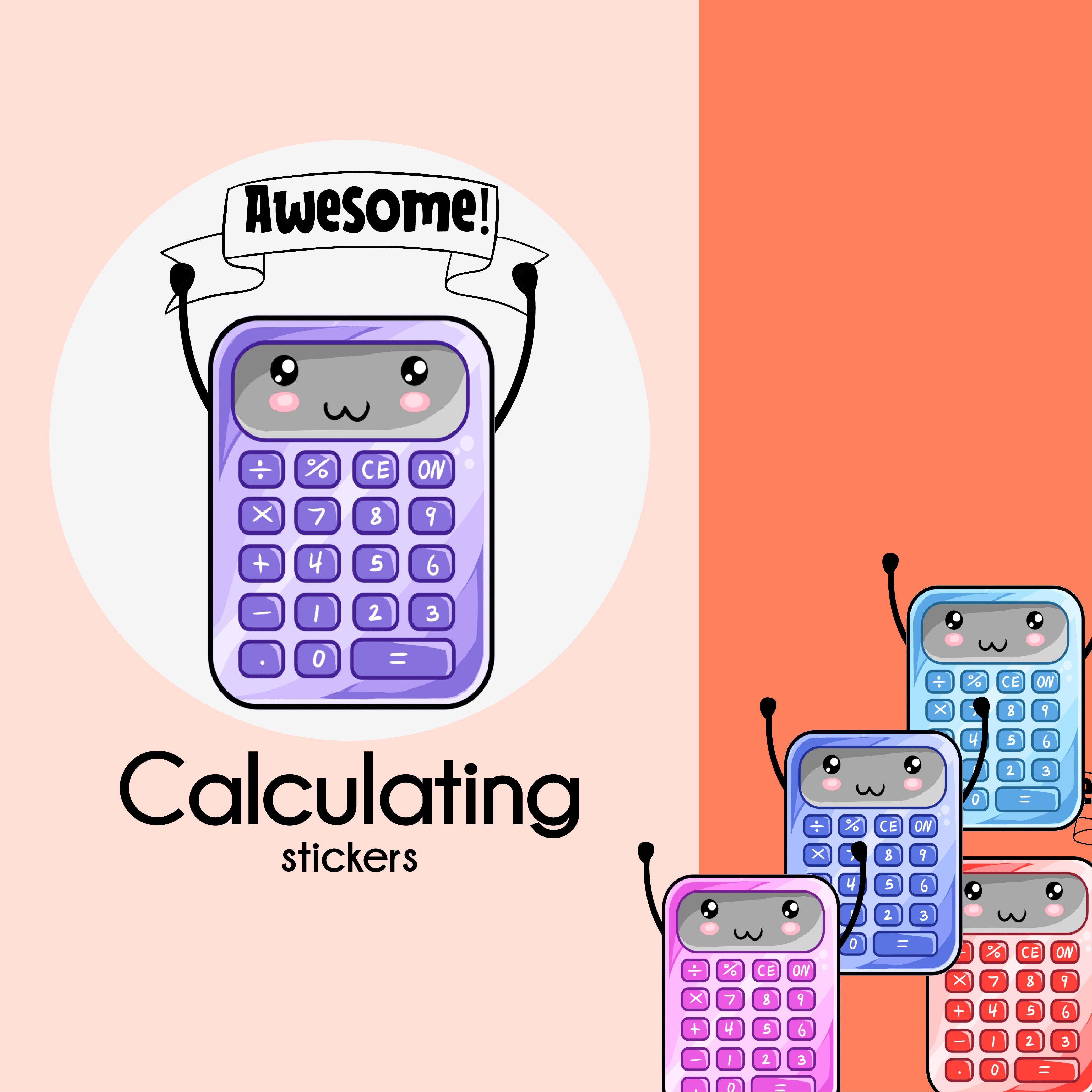 Calculating | Adorable Math Stickers – StickyBoo Stickers - Rewards ...