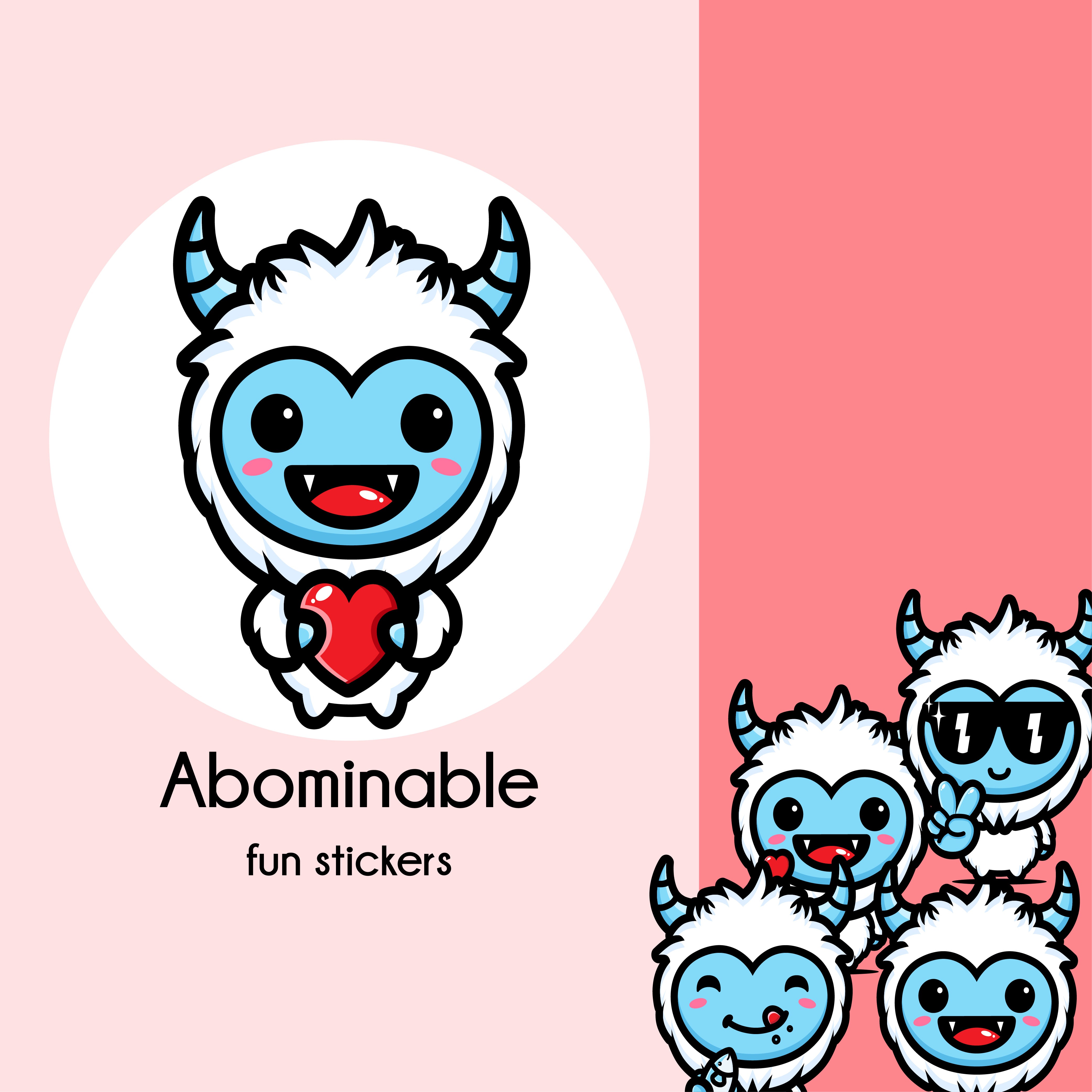 Abominable | Cute Little Monster Stickers – StickyBoo Stickers ...