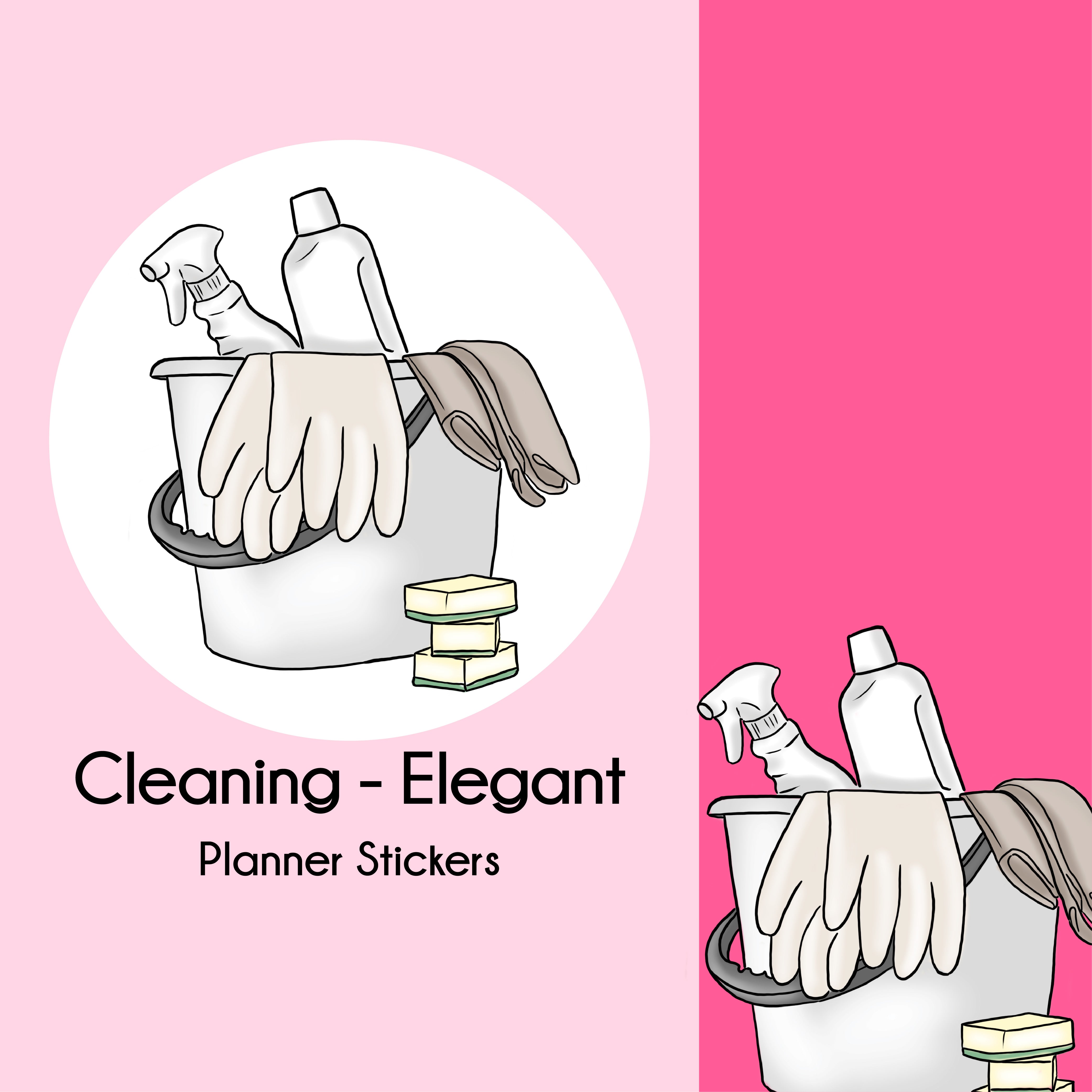 Cleaning | Elegant Series | Planner Stickers – StickyBoo Stickers ...