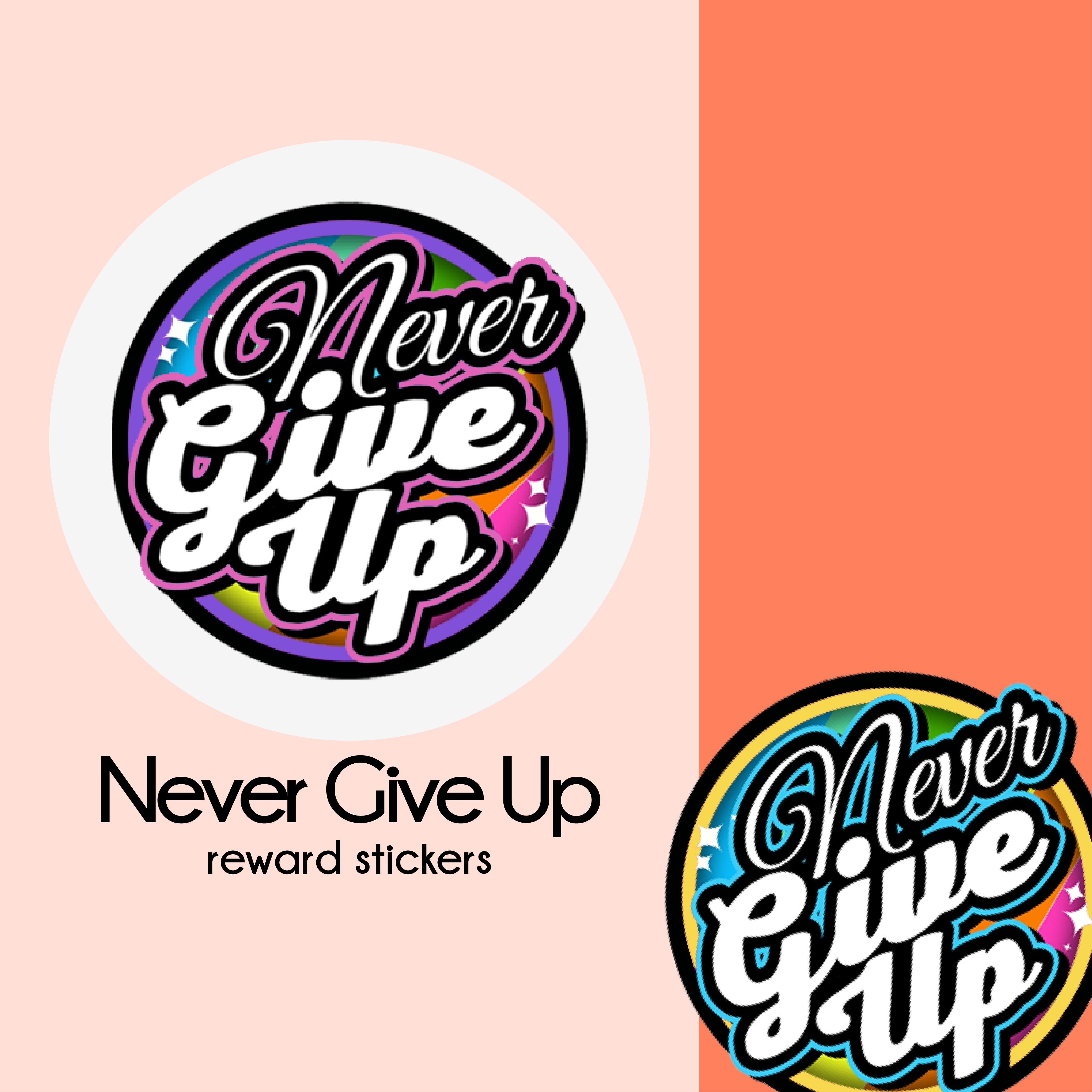 Never Give Up sticker | Motivation stickers | Teacher stickers ...
