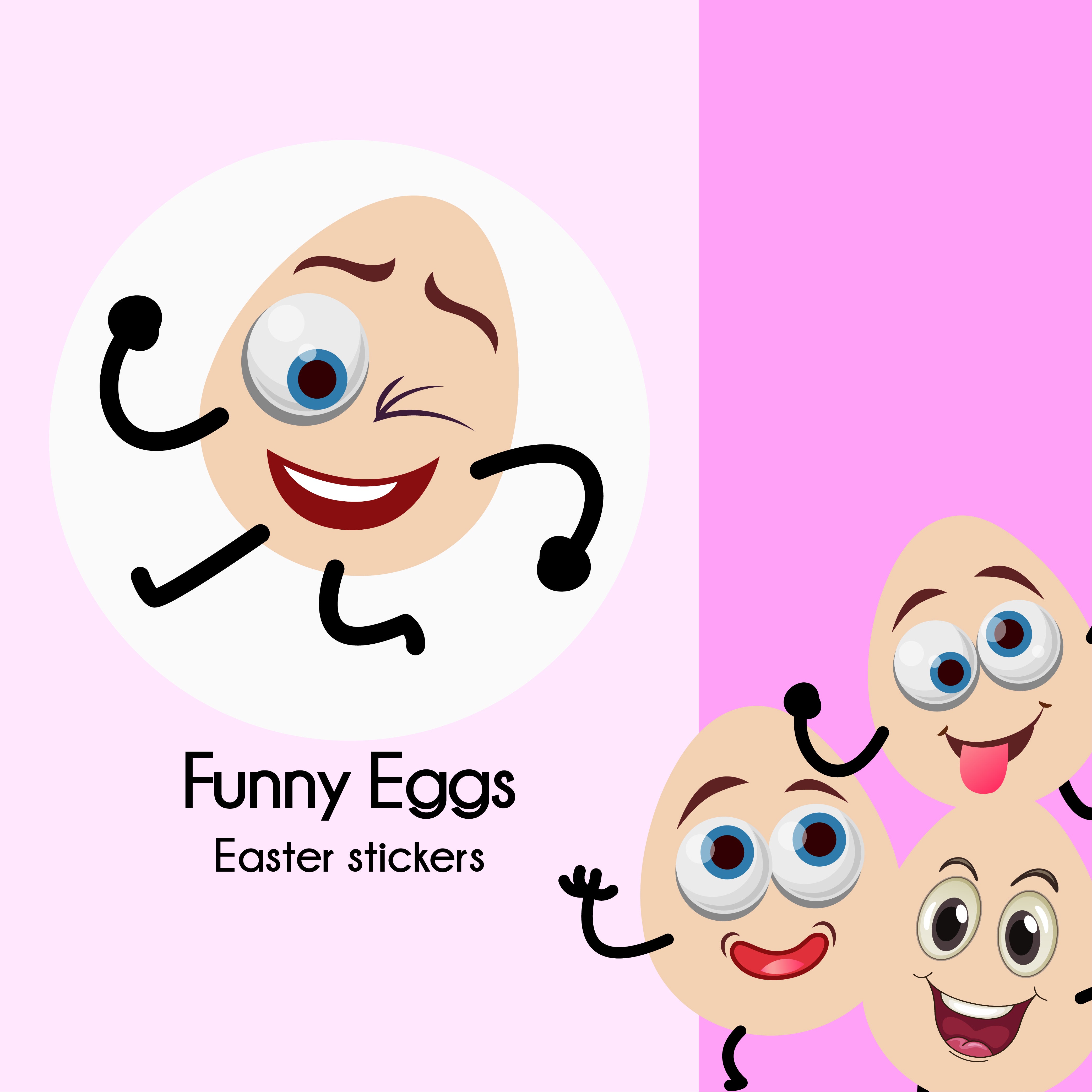 Funny Eggs | Fun Stickers | Easter Stickers – StickyBoo Stickers ...