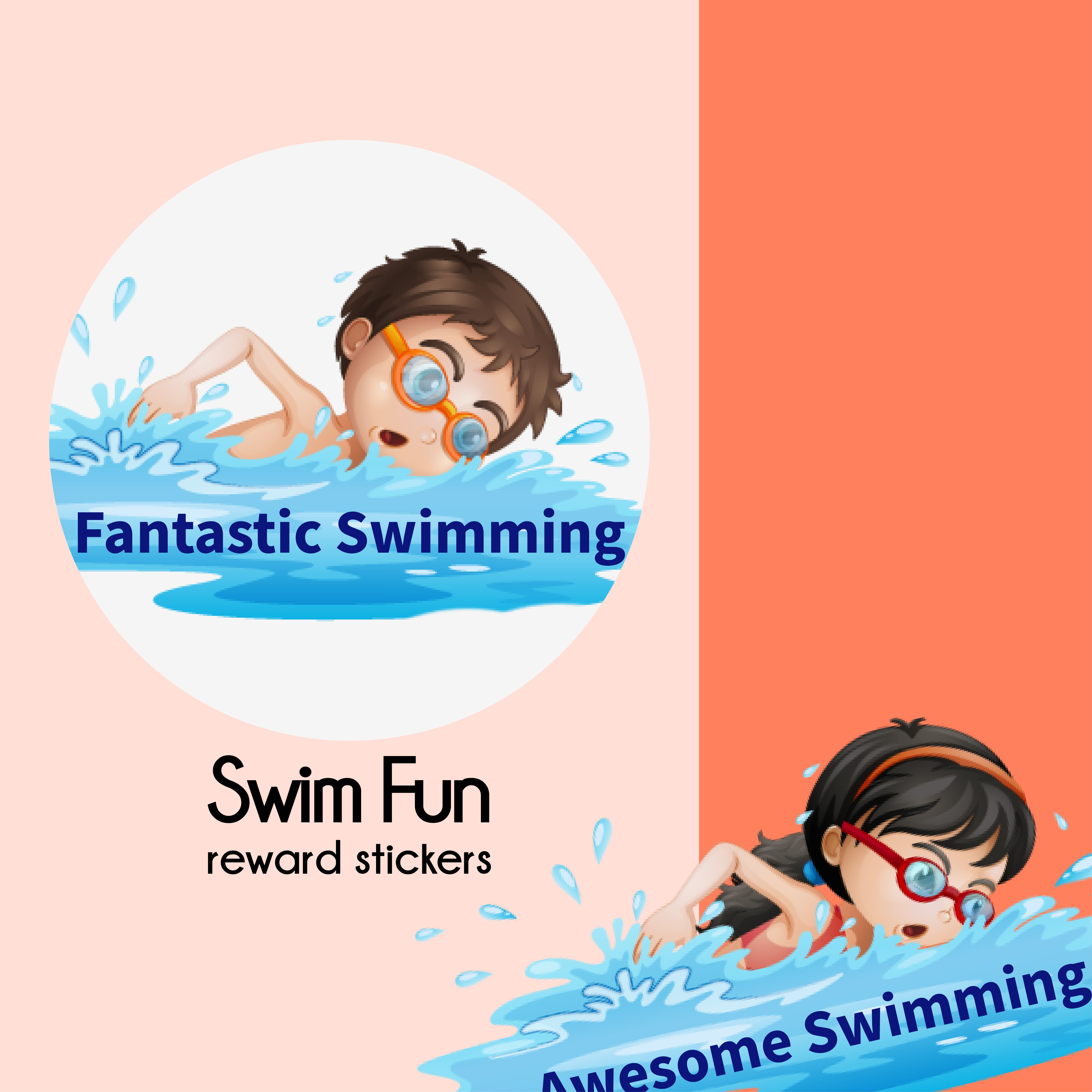 Swim Fun | Swimming Lesson Stickers | Swim School Stickers – StickyBoo ...